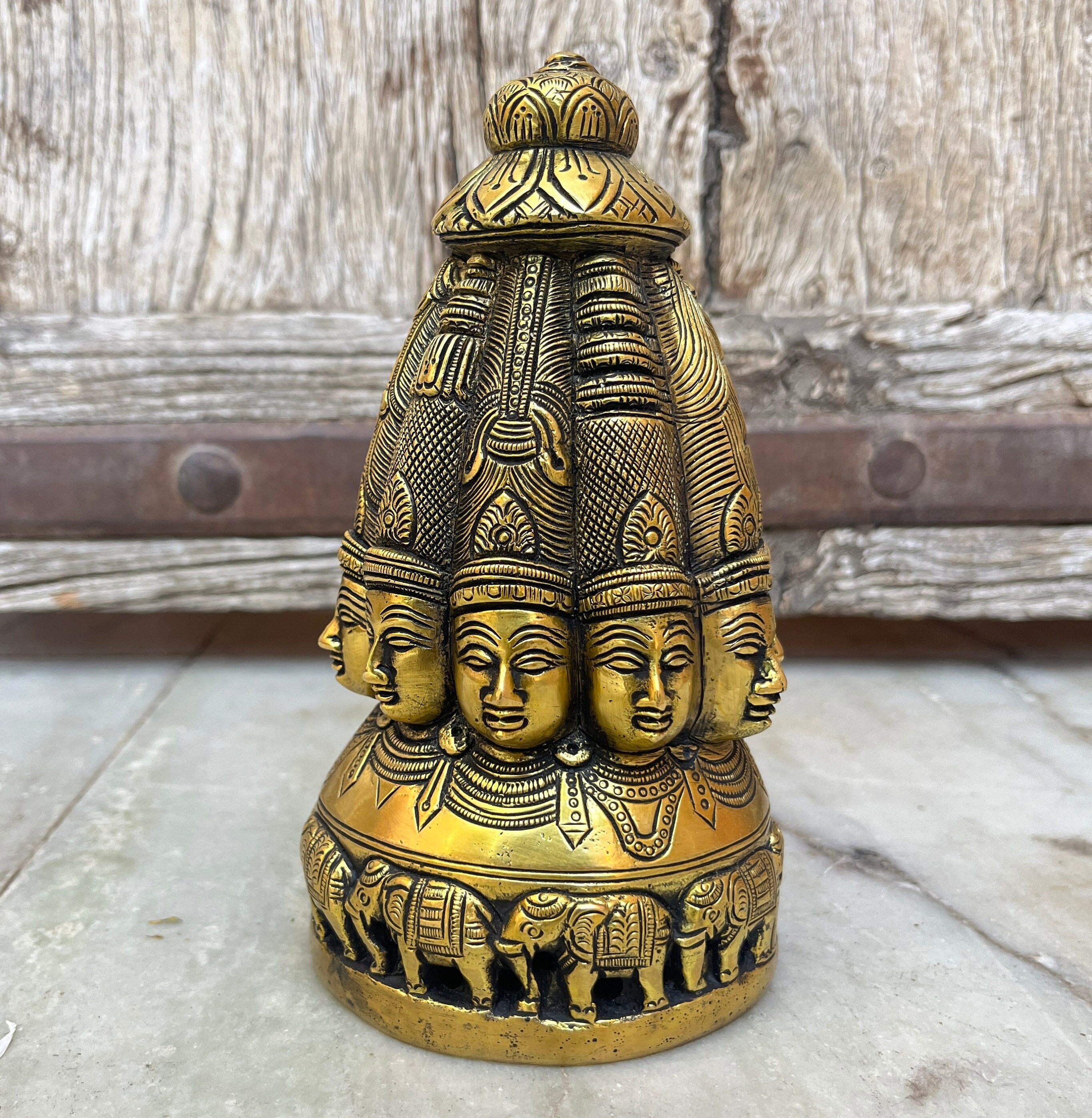 Old Mukhalingam Statue, Lord Shiva Head Bust With Many Faces Brass Idol ...