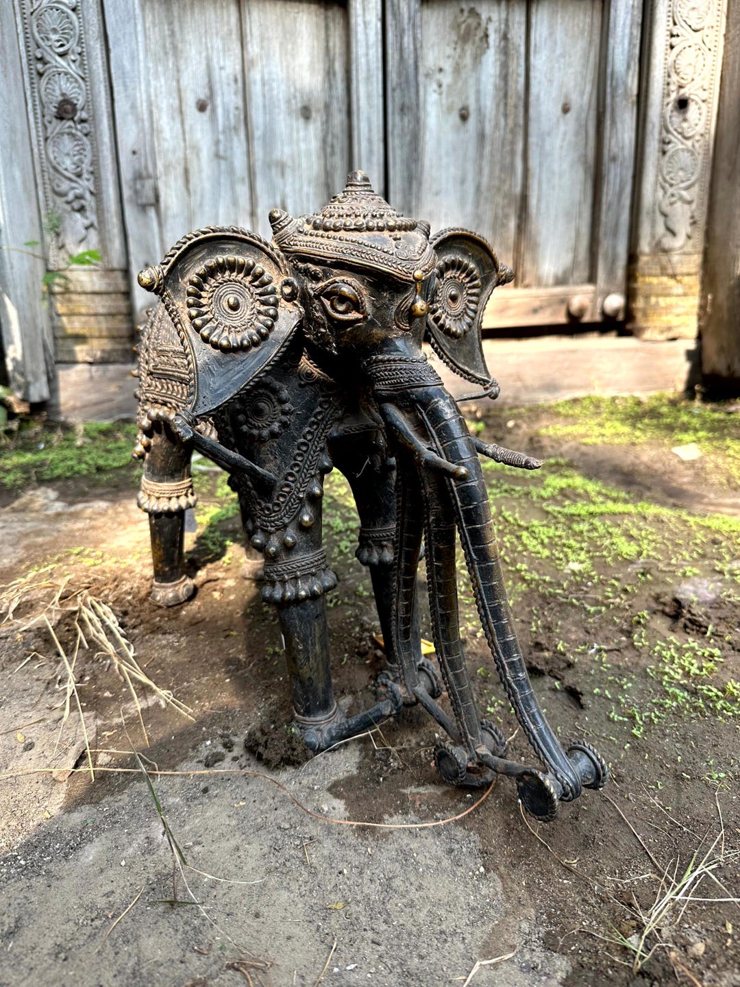 Elephant God Statue | Rustic Art Deco | Elephant Figurine | Bronze ...