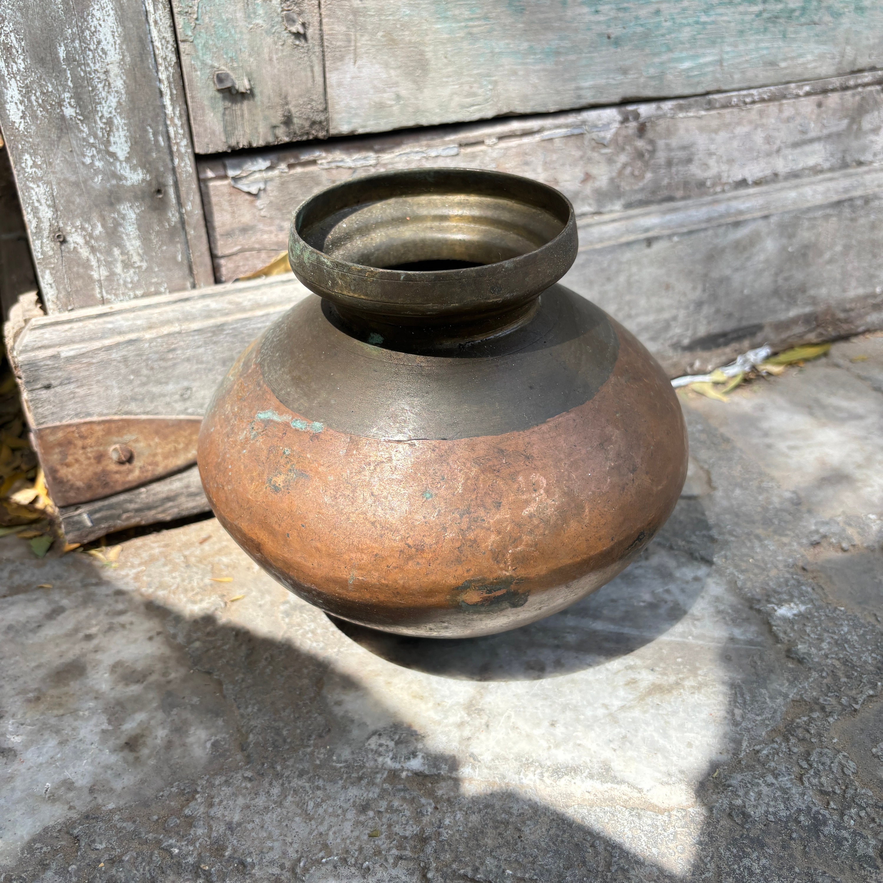 Antique Indian Brass Real Old Hindu Deity Water Pot Brass Vase Pot Old ...