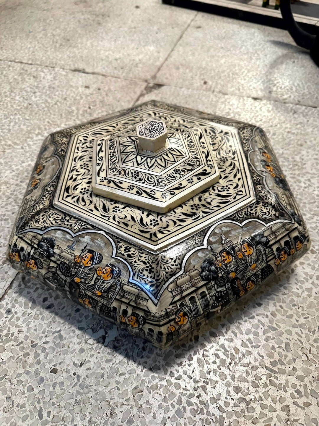 Indian Art, Camel Bone Box, Mughal Painting Box, Hand Paint Bone Box ...