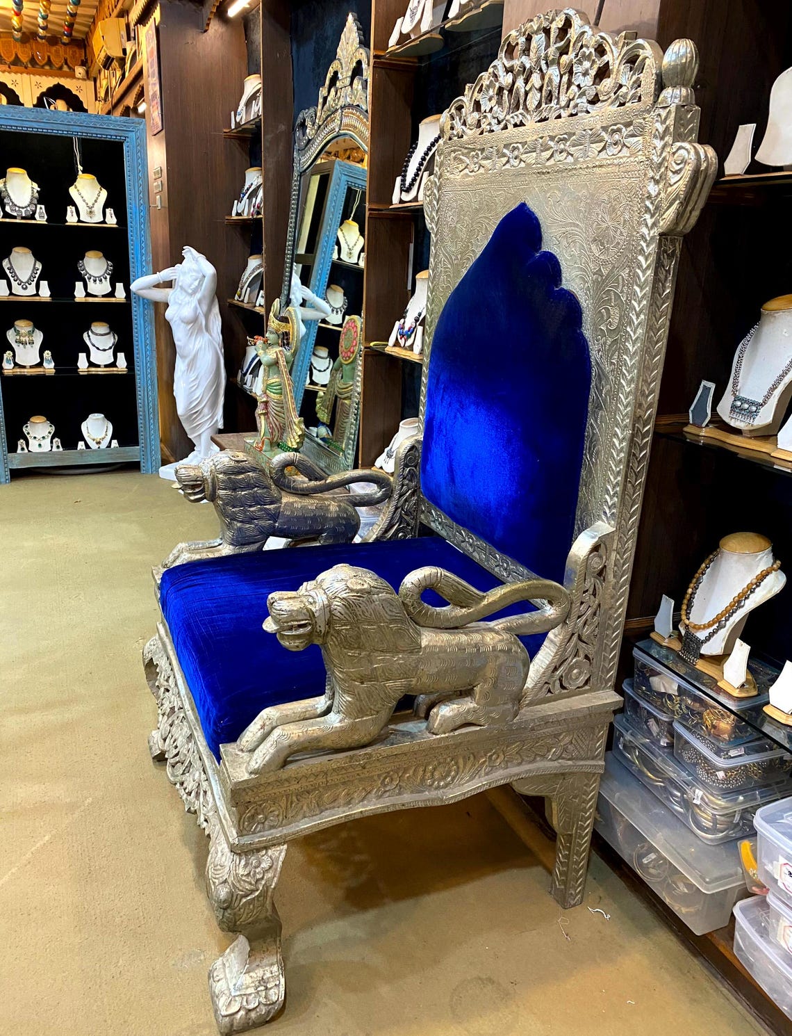 Royal Look Traditional German Silver Chair, Sofa Chair, Luxury Throne ...