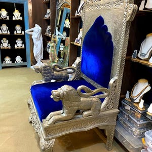 Royal Look Traditional German Silver Chair, Sofa Chair, Luxury Throne ...