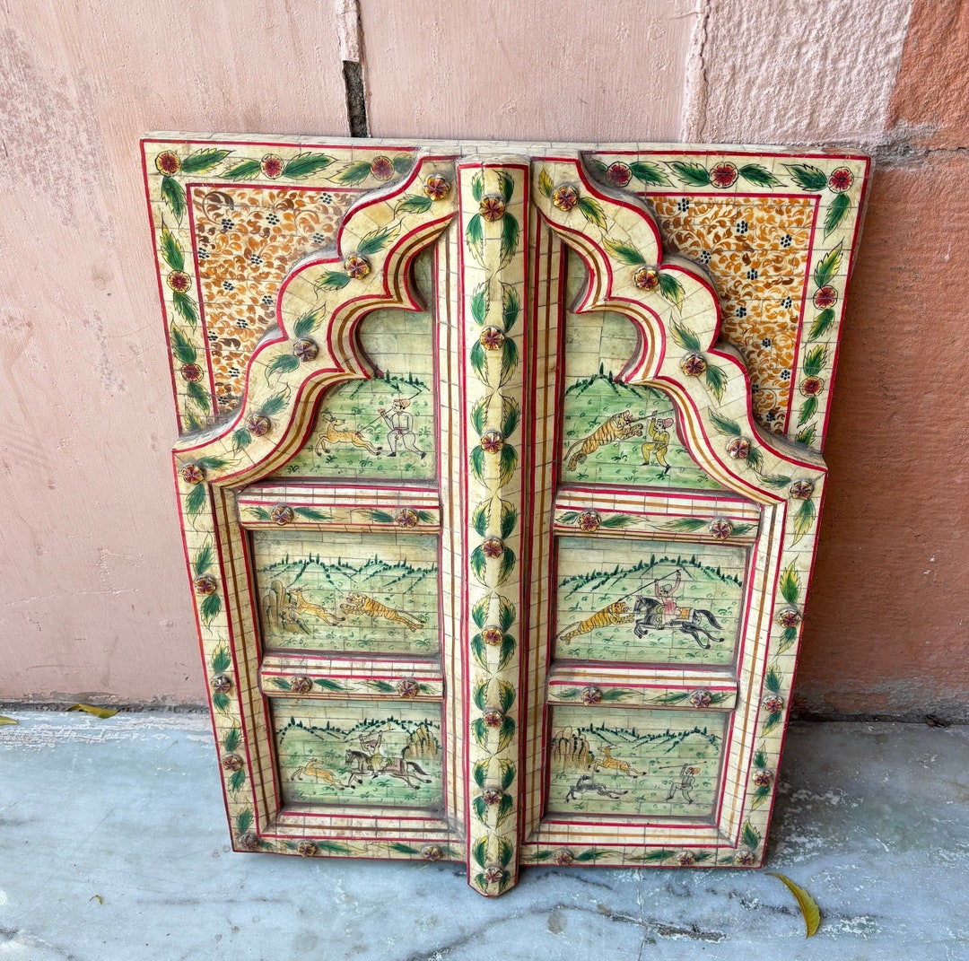 Bone Inlay Window Panel, Indian Wooden Panel, Camel Bone Caved Panel ...