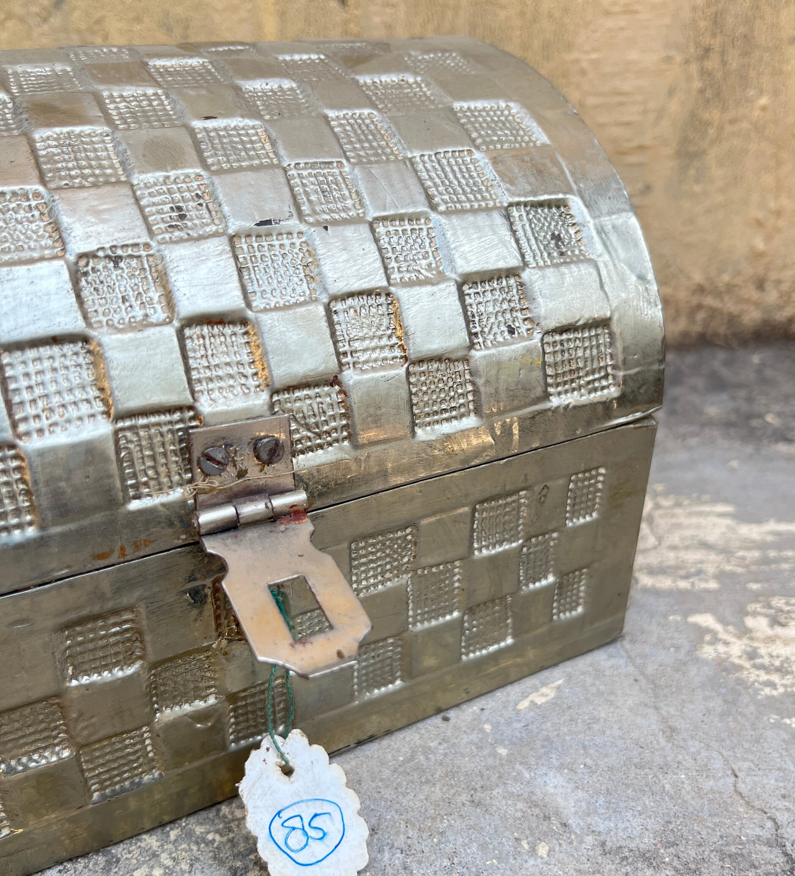 Old Metal Fitted Wooden Silver Box, Trinket Box, Jewlery Box, Silver ...