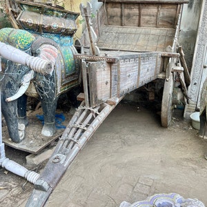 Old Wooden Bull Cart, Museums Art, Collectible Art, Traditional Bullock ...