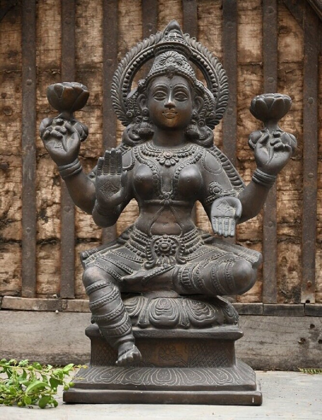 Bronze Lakshmi Idol, Lakshmi Statue, Hindu Goddess of Money,wealth ...
