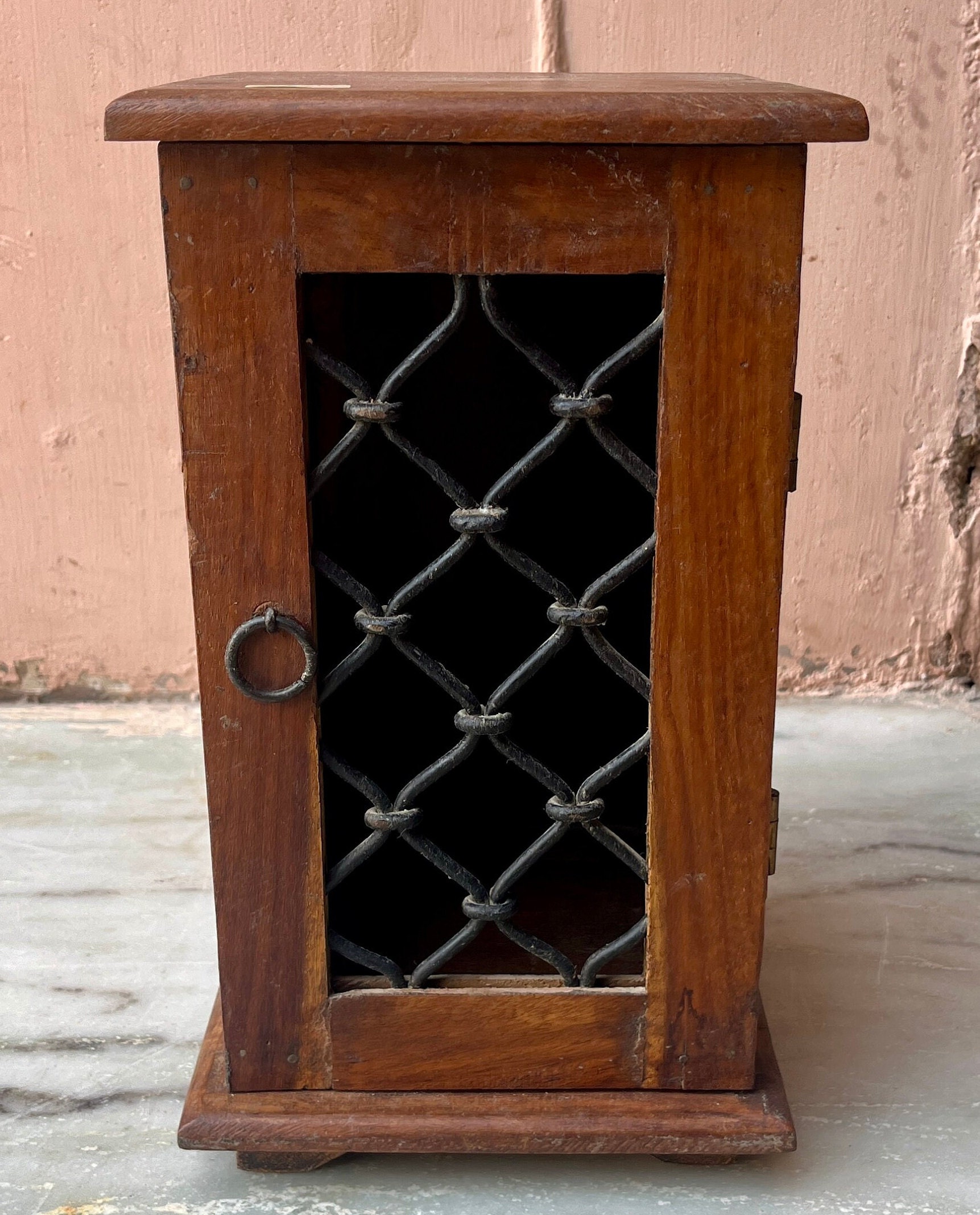 Antique Wooden Storage Cabinet, Memory Side Box, Carved Buffet, Old ...