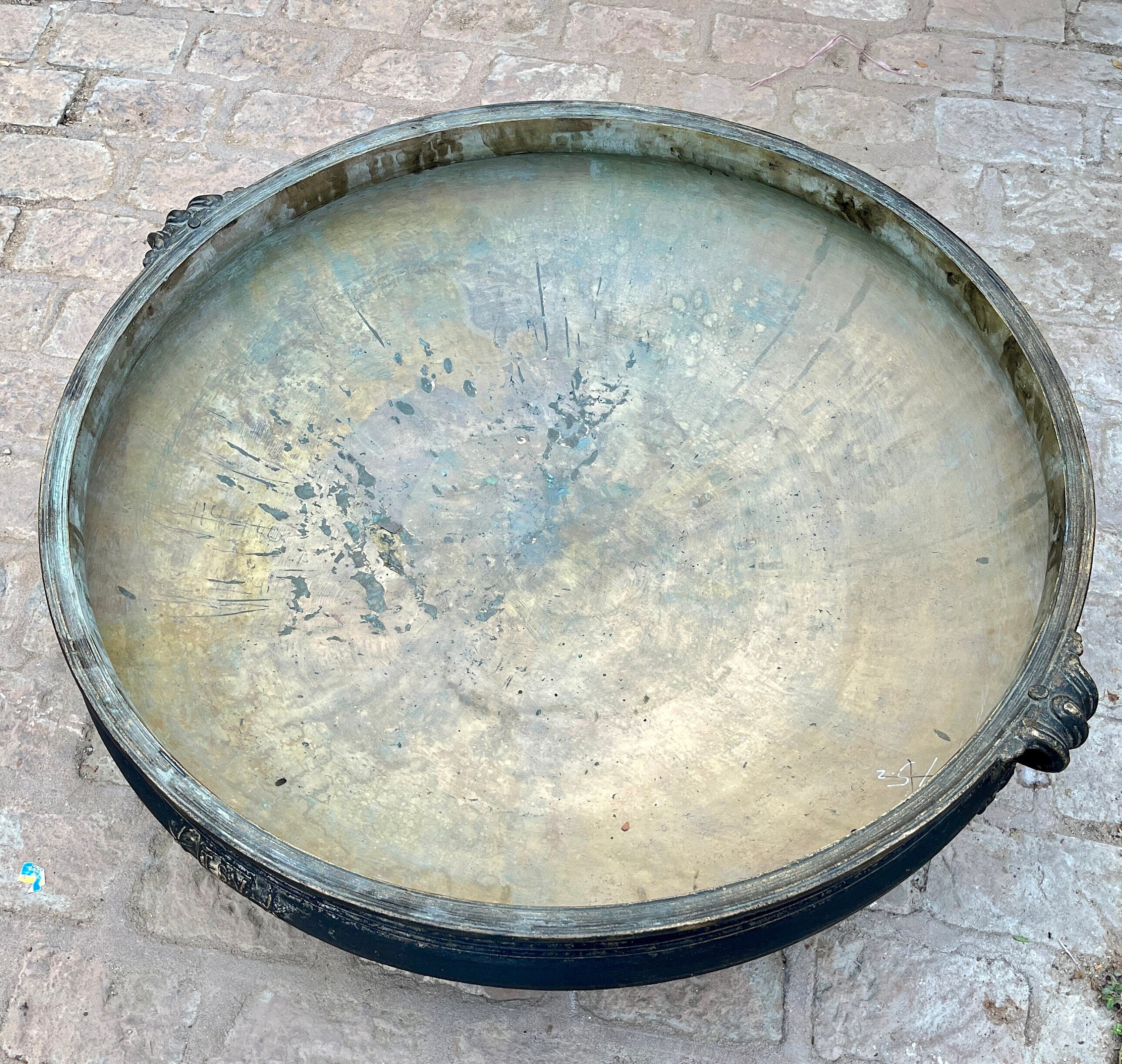 Large Bronze Round Urli Bowl, Indian Bronze Art, Urli Decor ...