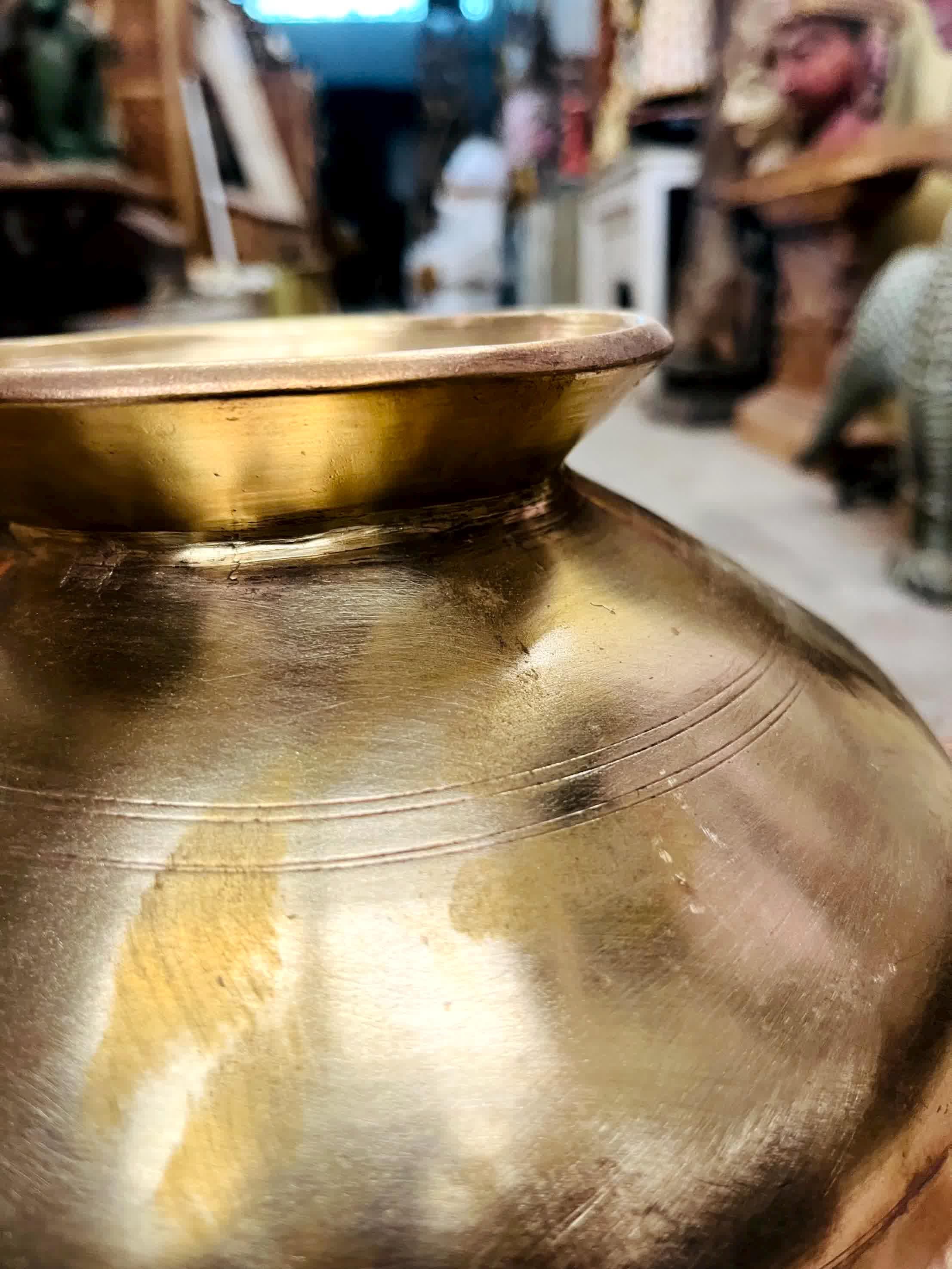 Indian Water Pot, Brass, Bohemian Home Style, Farmhouse Decor ...