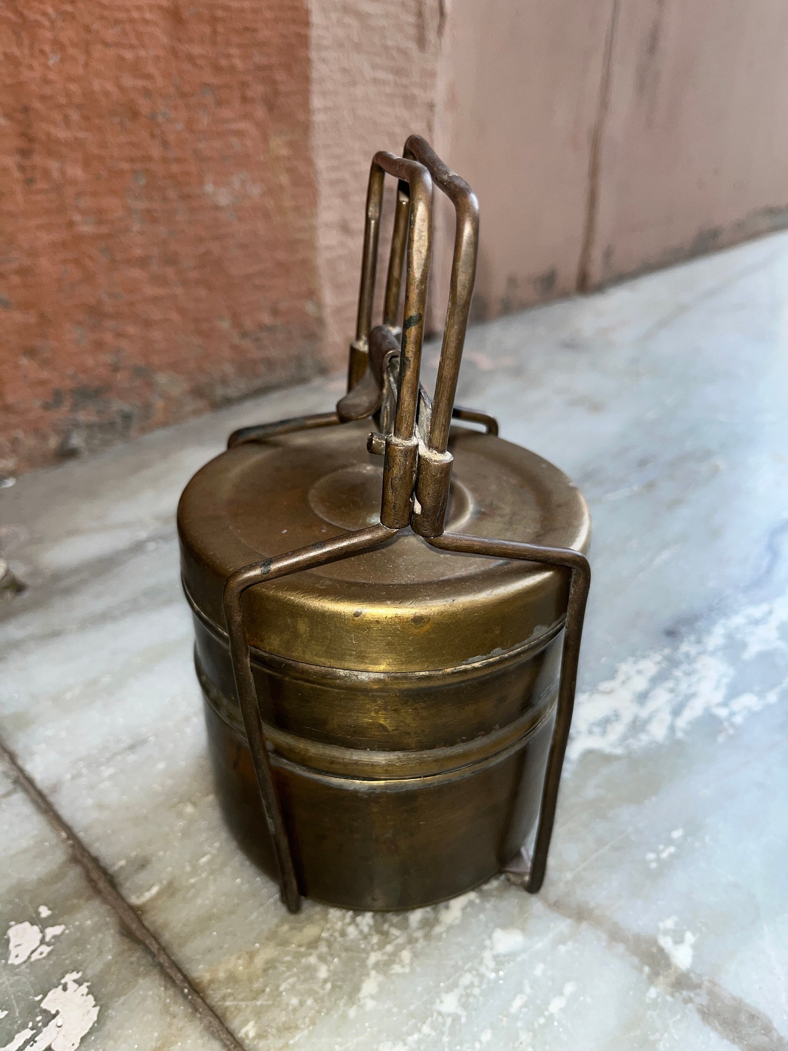 Brass Lunch Box With 2 Compartments Indian Kitchen Decor - Etsy