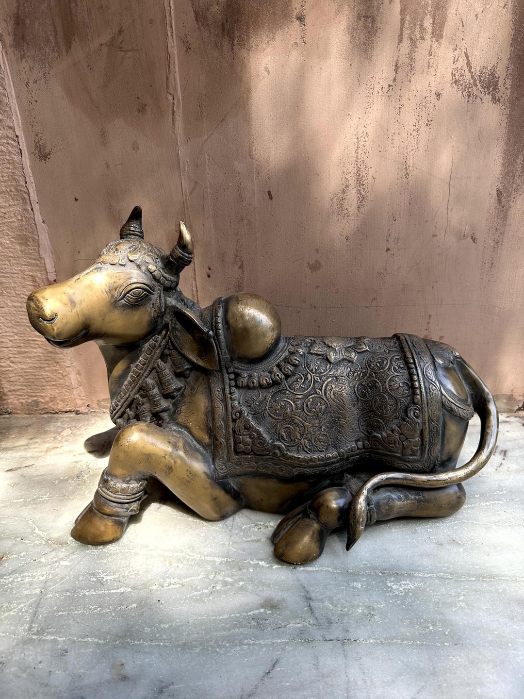 Brass Art Decor, Good Luck Statue, Nandi Sculpture, Bull God ...