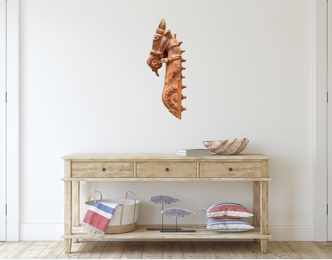 Horse Head Wall Art Mount Bust, Horse Wooden Bust, Hand Carved Wood ...