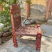 Rajasthani Painted Wooden Low Chair, Hand Woven Seat Chair, Sofa Pidha ...