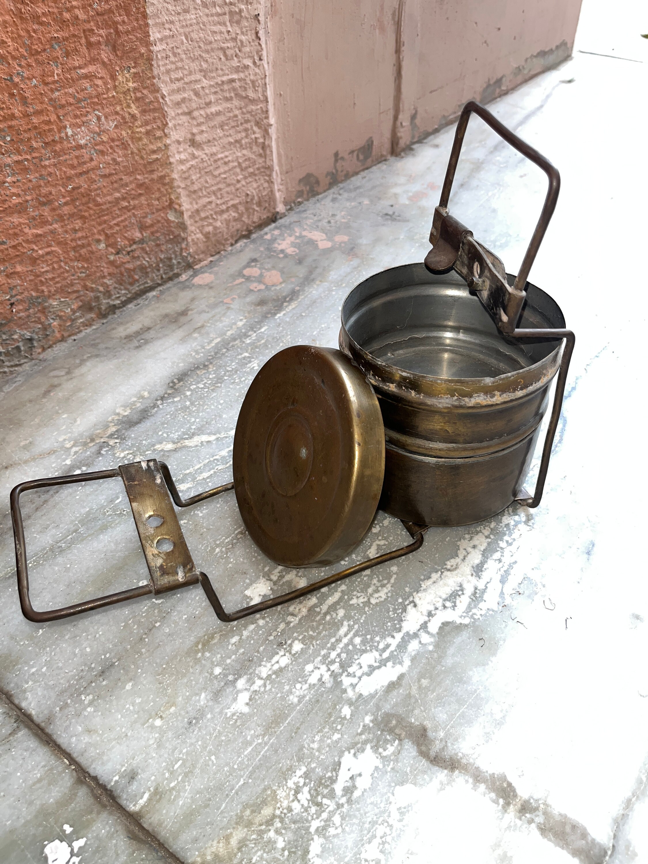 Brass Lunch Box With 2 Compartments Indian Kitchen Decor - Etsy