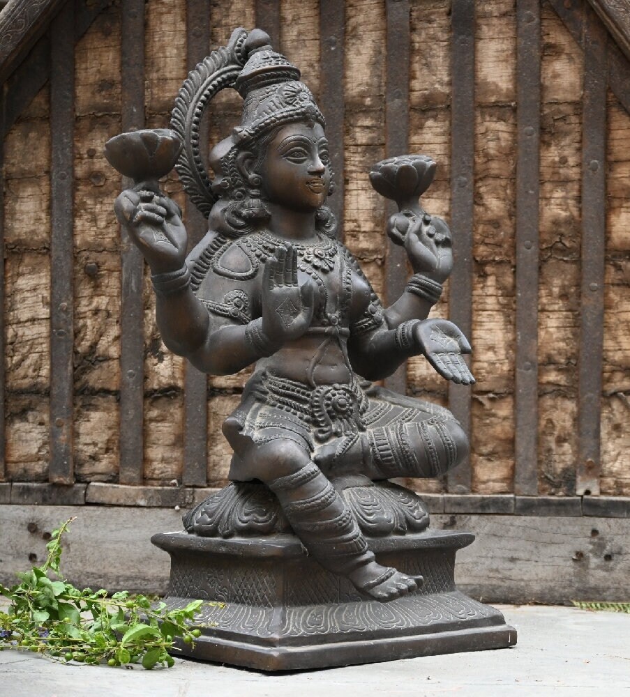 Bronze Lakshmi Idol, Lakshmi Statue, Hindu Goddess of Money,wealth ...