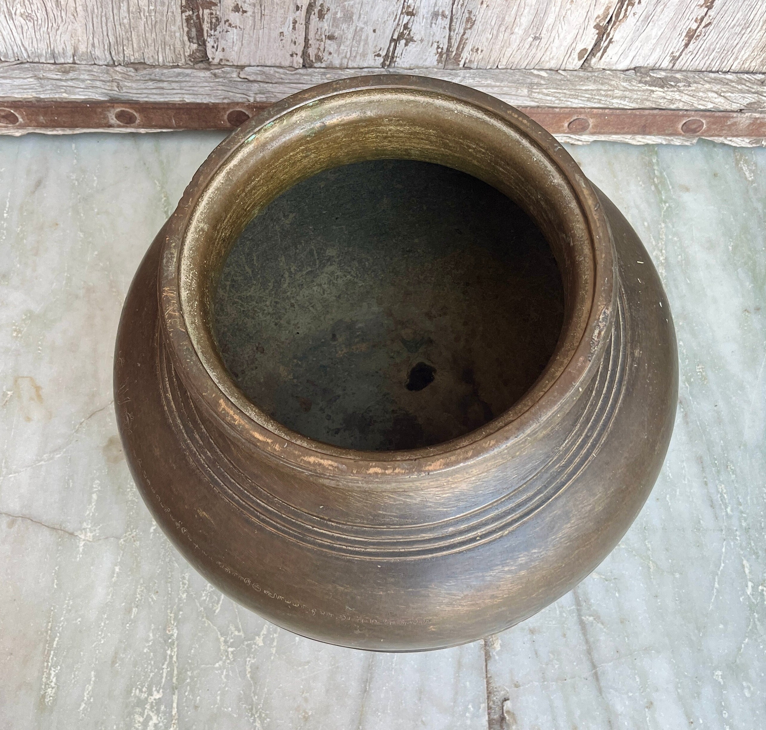 Antique Pure Brass Water Pot, Vintage Collectible Piece, Designer Pot ...