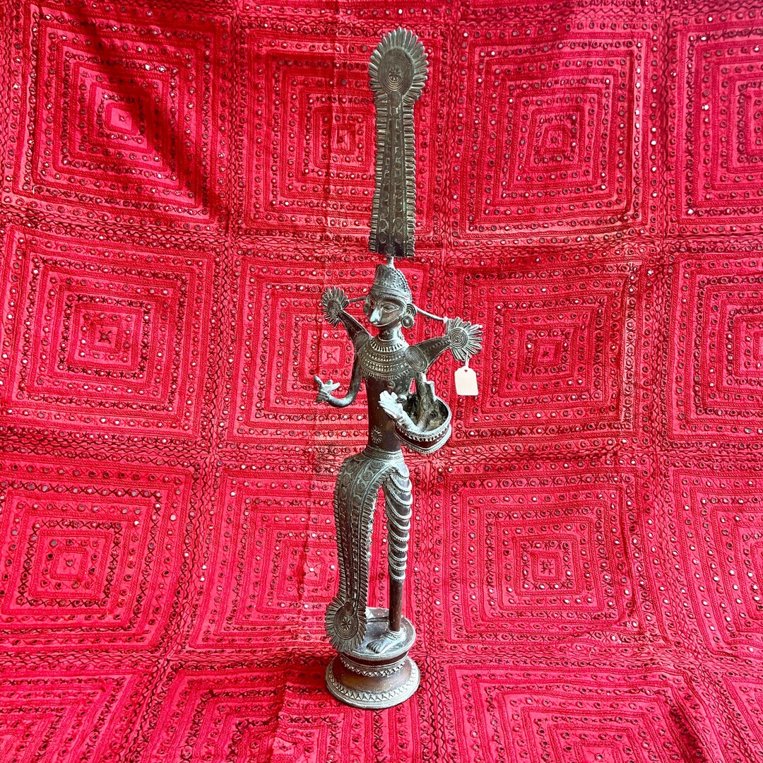 Antique Bronze Trible Women Dhokra Art Ebony Figure Tribal - Etsy