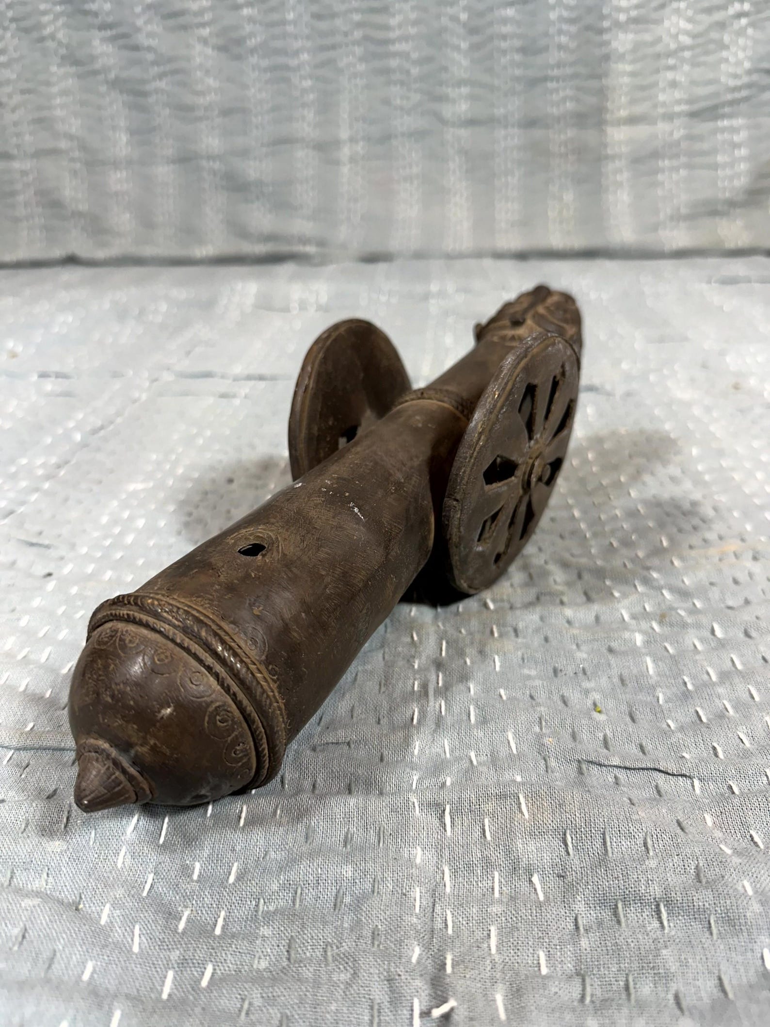 Collectable Antique Cannon, Bronze Two Wheel Cannon, Rare Brass War ...