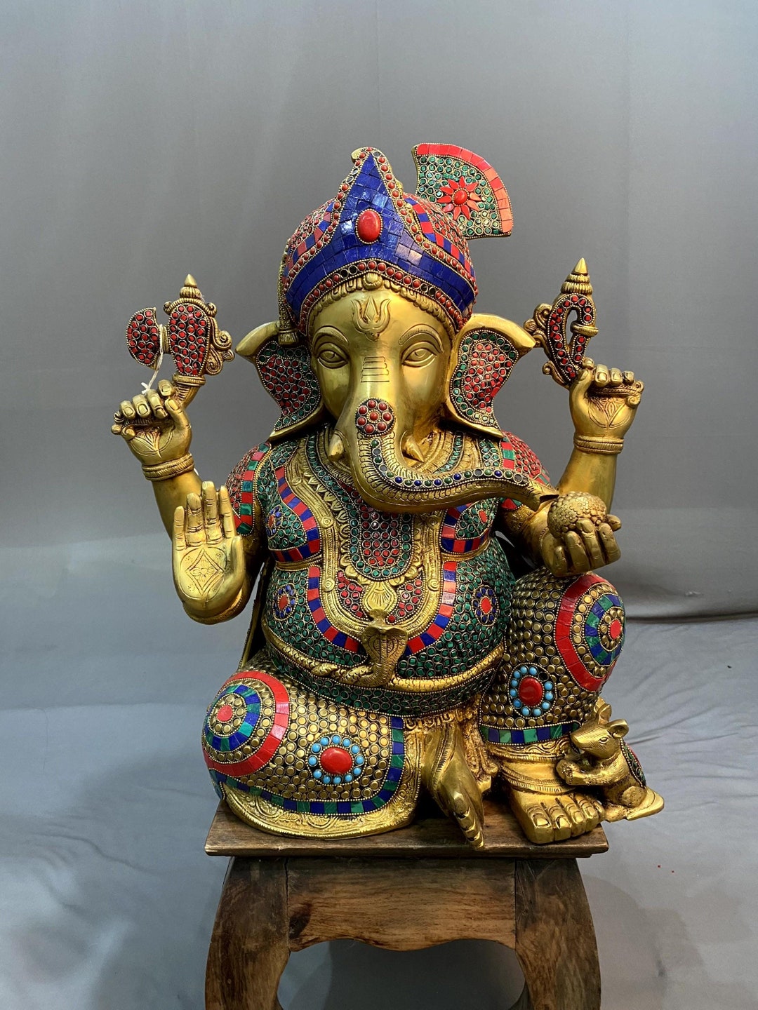 Ganesha Sculpture, Spiritual Idol, Decorative Statue in Temple, Semi ...