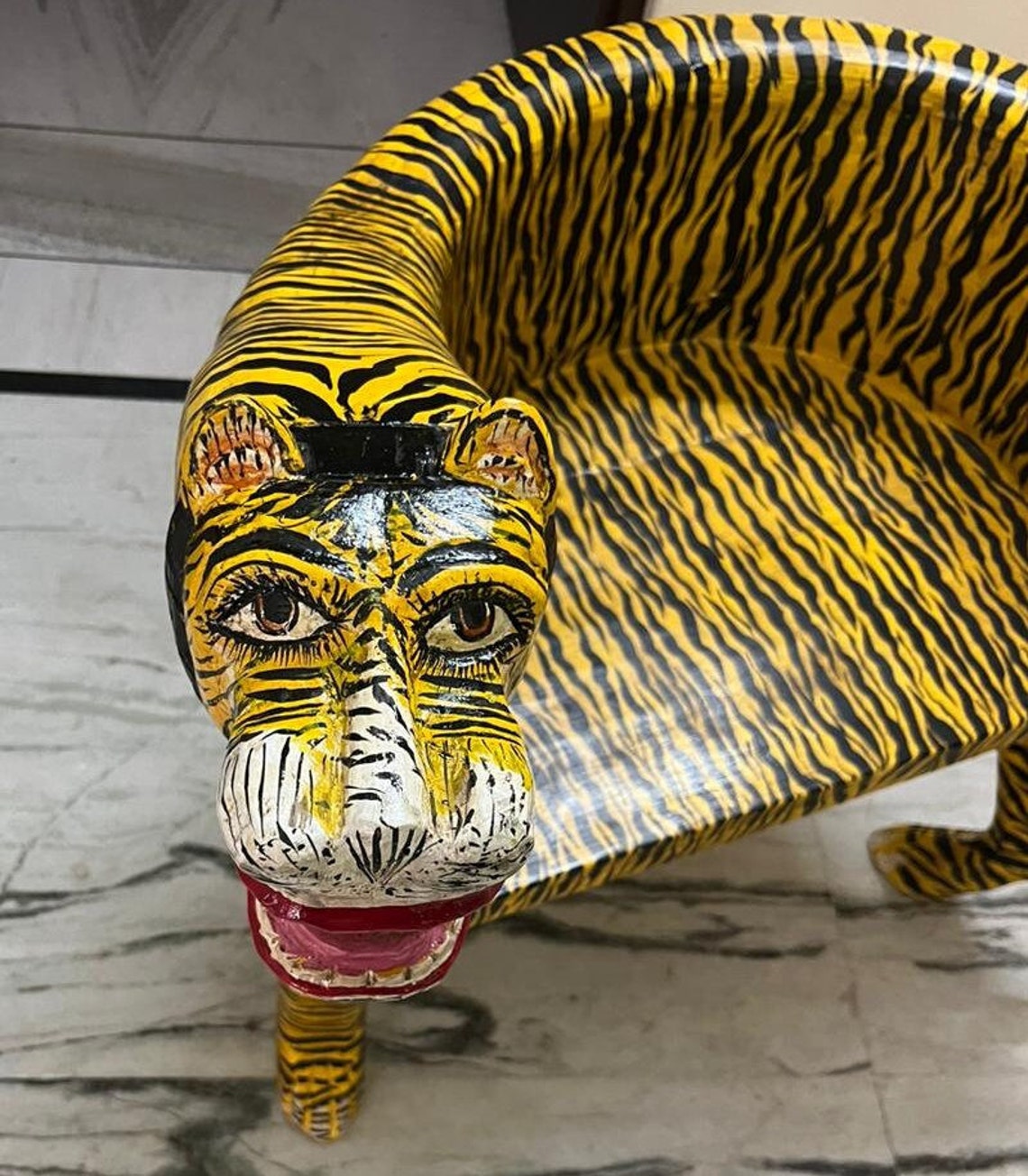 Ethnic Chair Art, Wooden Horse Chair, Accent Furniture, Vintage Look ...