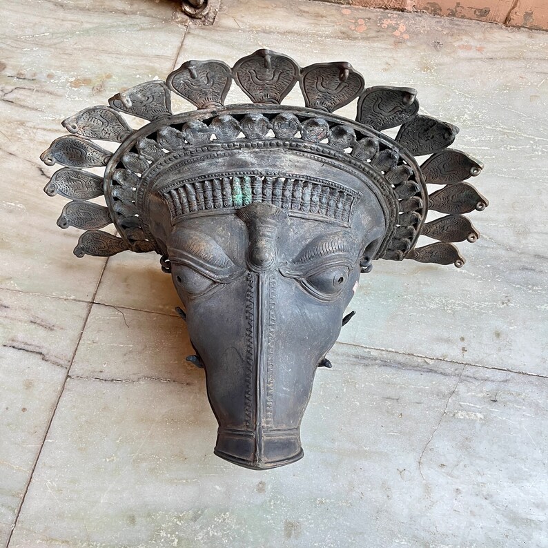 Indian Varaha Head the Boar Avatara of Lord Vishnu, Bronze Statue ...