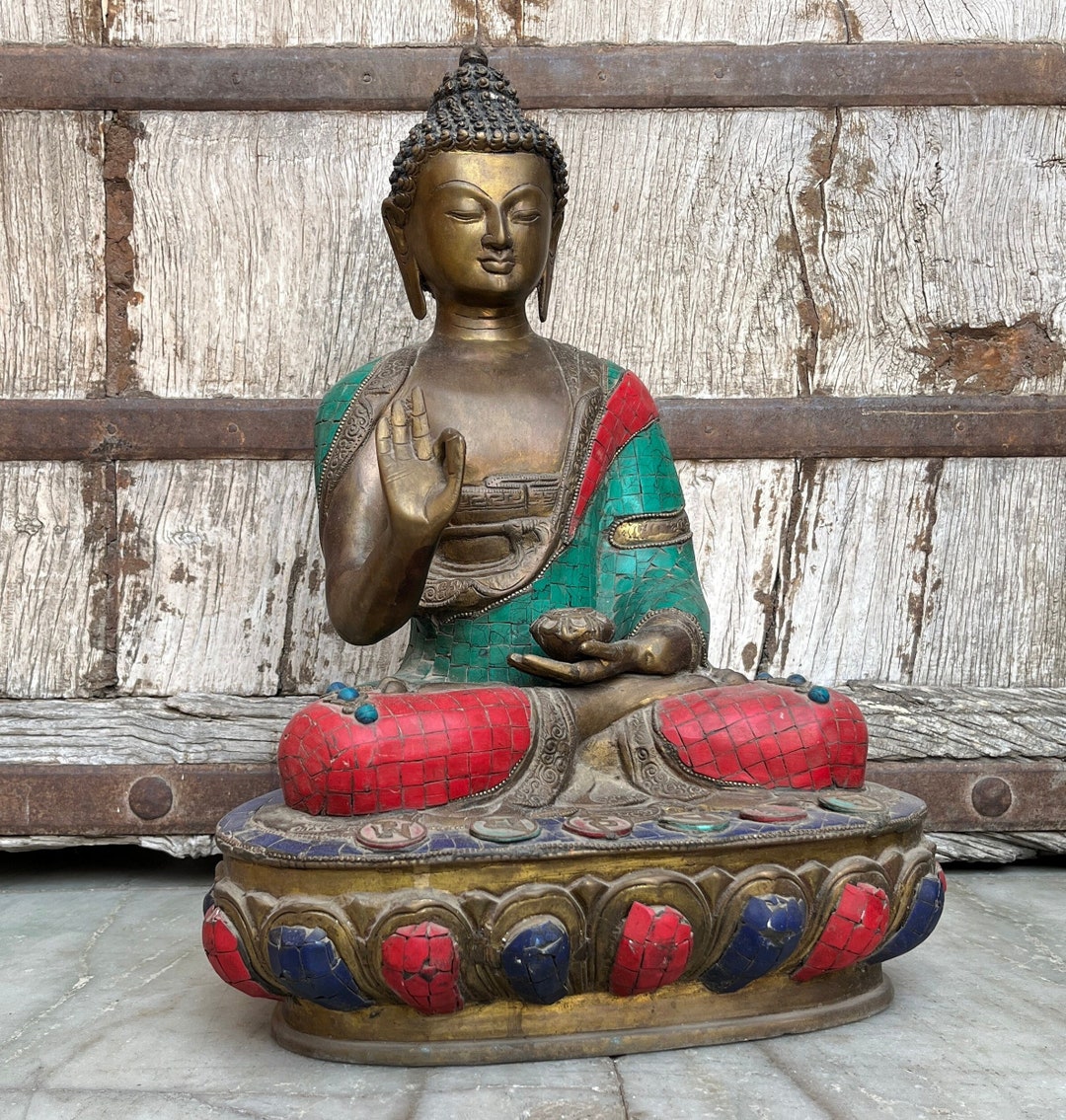 Spiritual Buddha Idol, Bronze Lord Buddha Stonework Statue, Indian ...