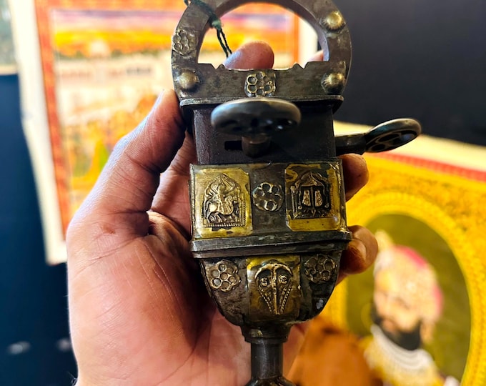 18th Century Vintage Lock, Bronze Trick Padlock, Lock With Keys, Old ...