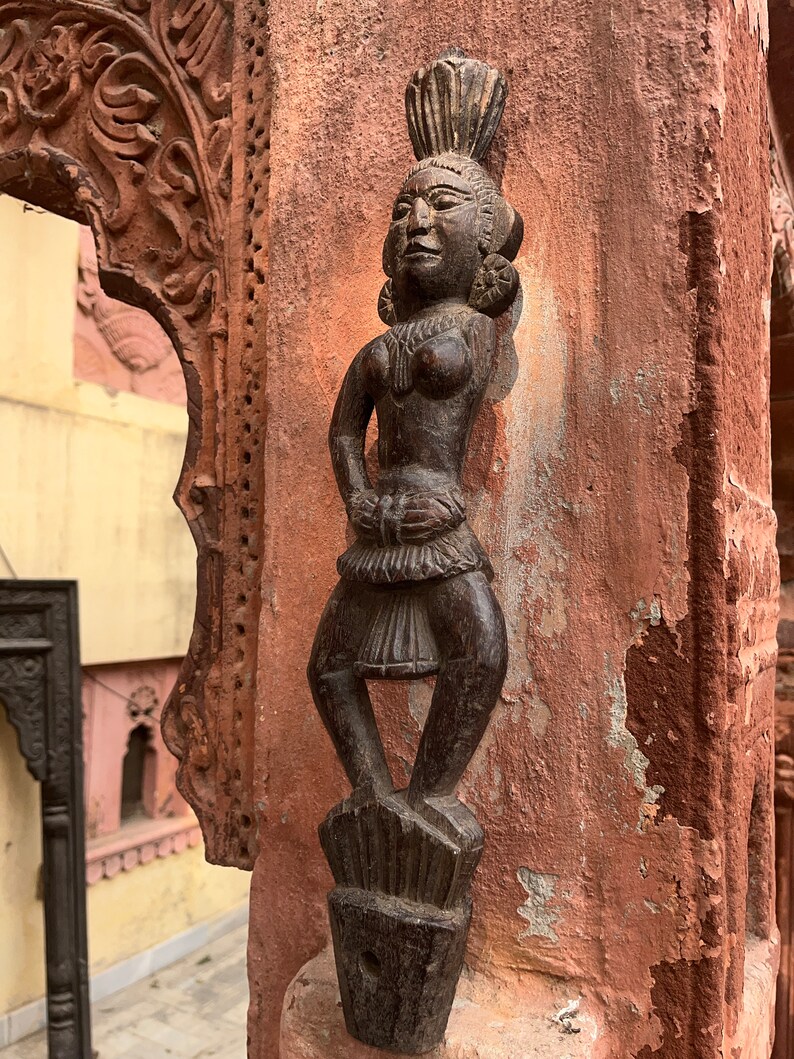African Tribal Wooden Lady Statue, Black Lady Figurine, Ebony Figure ...