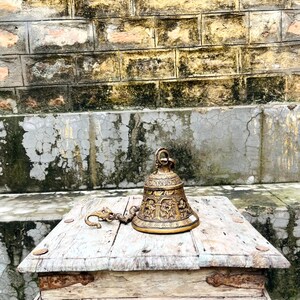 Hanging Brass Bell for Home Temple or Puja Mandir, Temple Long Hanging ...