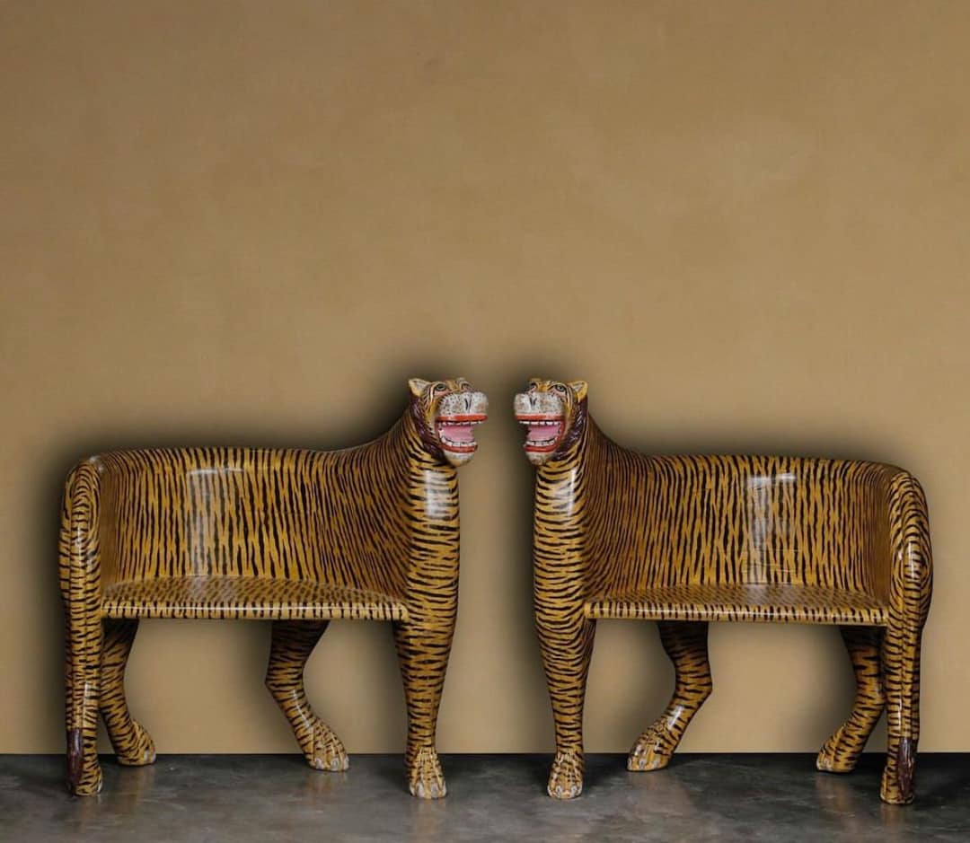 Ethnic Chair Art, Maharaja Indian Chair, Vintage Look Hand Painted ...