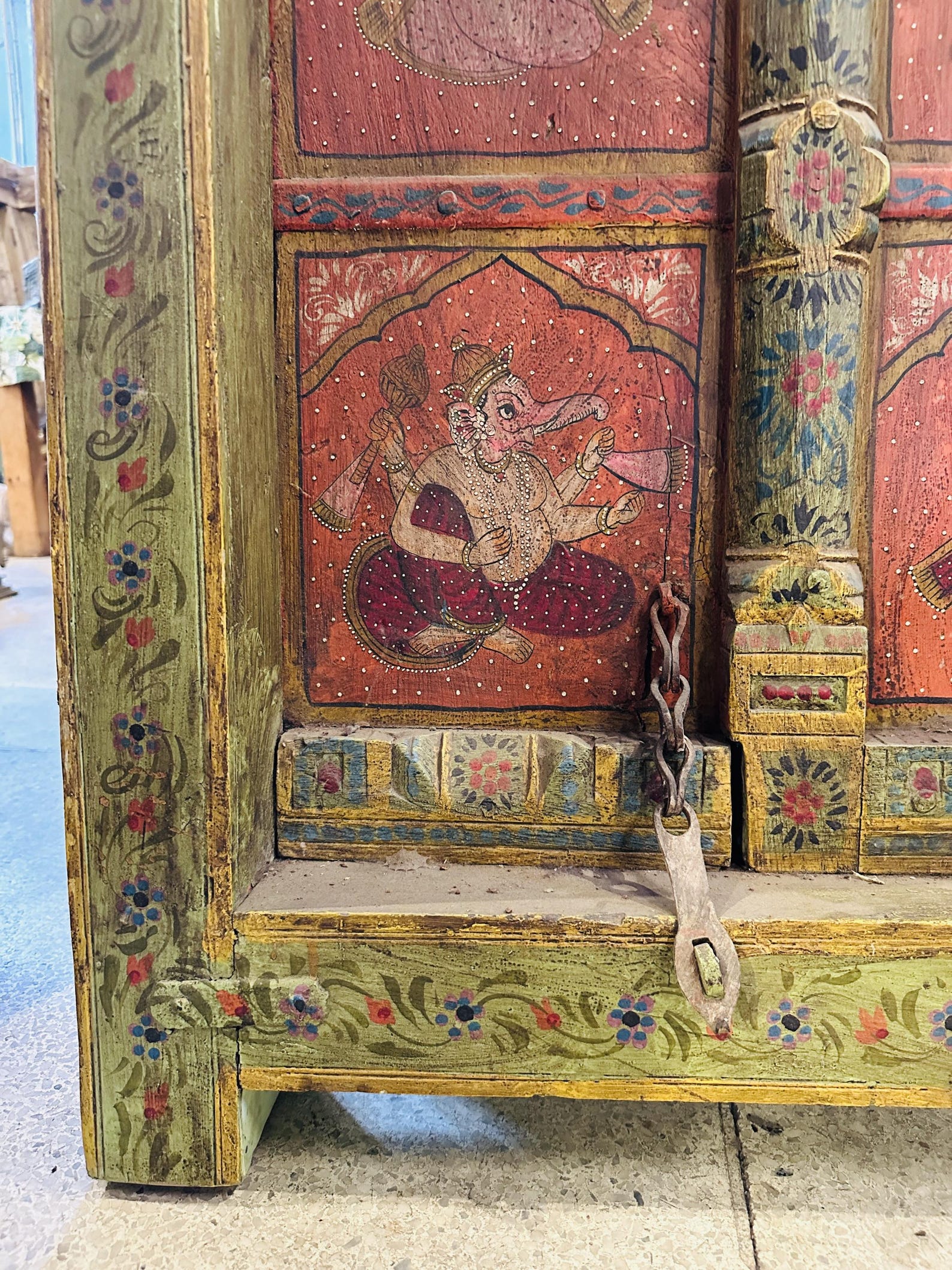 Hand-crafted God Print Door, Lord Ganesh Print Indian Door, Hand ...