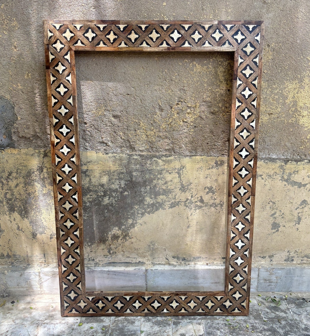 Designer Inlaid Frame, Wooden Bone Inlay Mirror Frame, Living, Office ...
