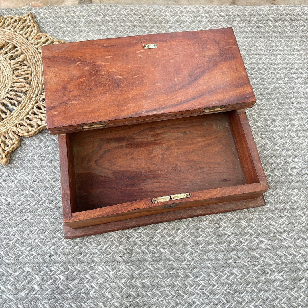Mother's Day Gift, Treasure Chest Box, Old Wooden Jewelry Box, Storage ...