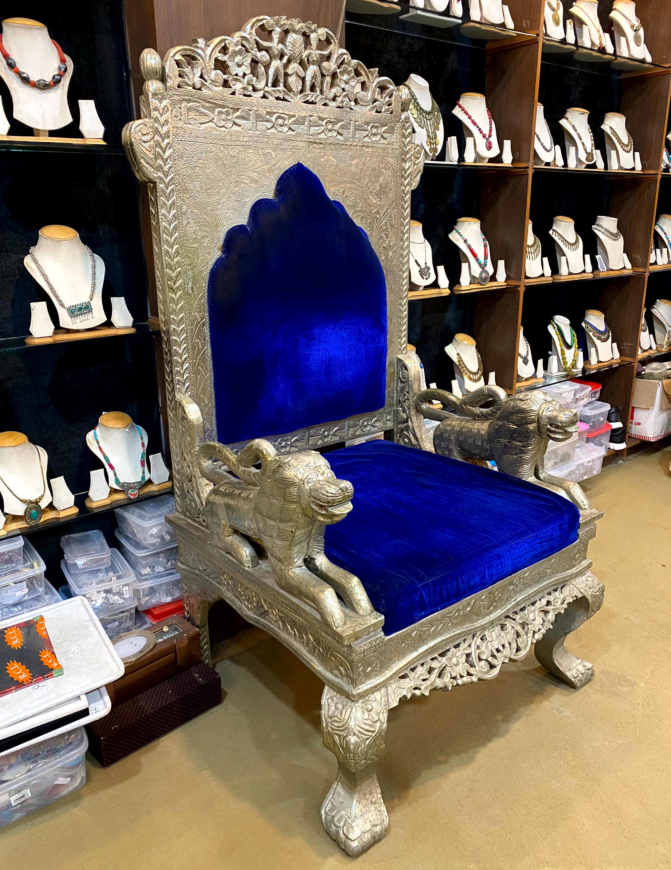Royal Look Traditional German Silver Chair, Sofa Chair, Luxury Throne ...
