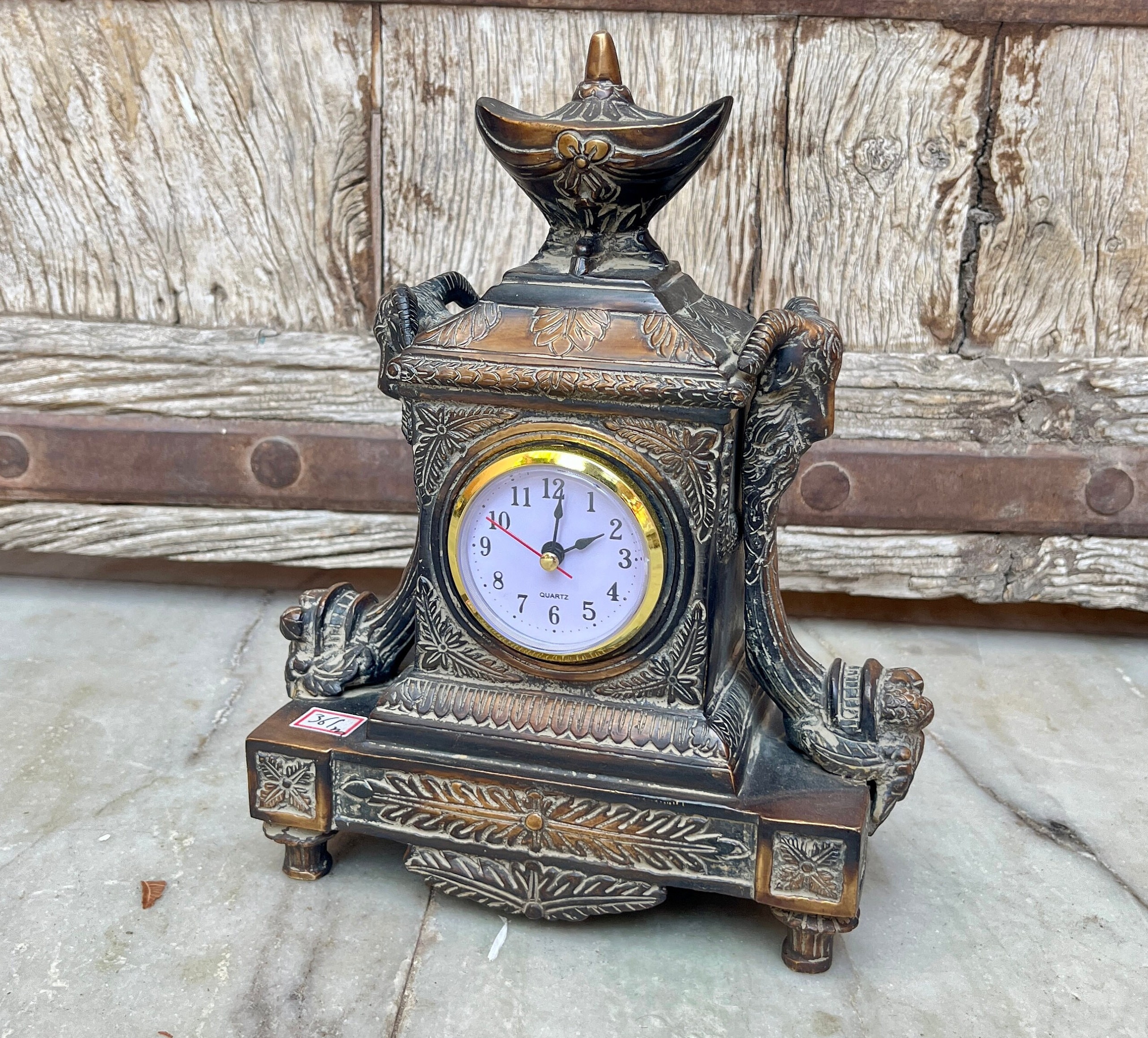Bronze Roman Counting Tabletop Clock, Vintage Style Stand Clock, Unique ...