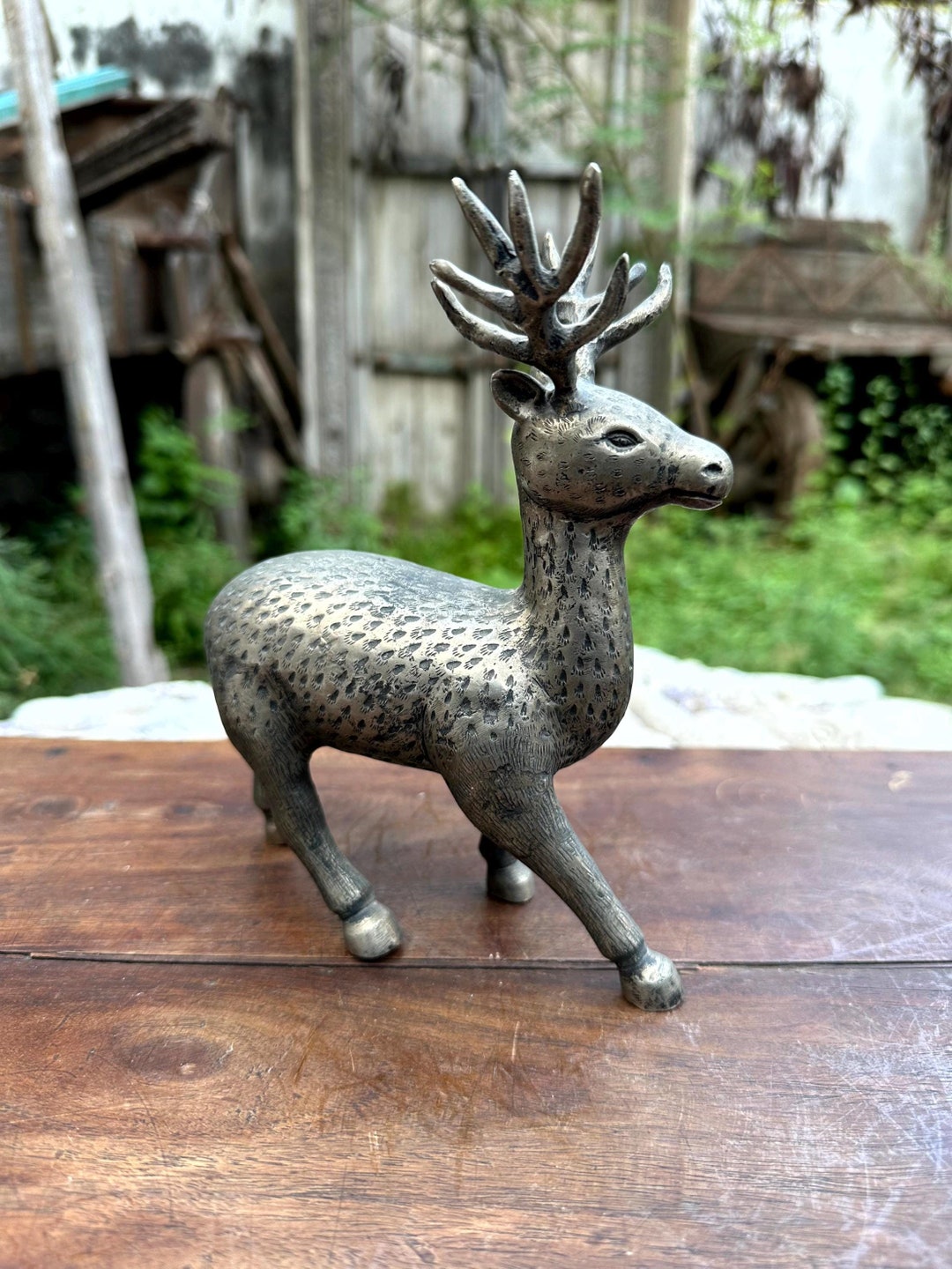 Cute Silver Deer | Best Decor for Table | Metal Deer | Deer Statue ...