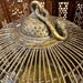 Vintage Victorian Era Brass Bird Cage, Carved Brass Pinjara ...
