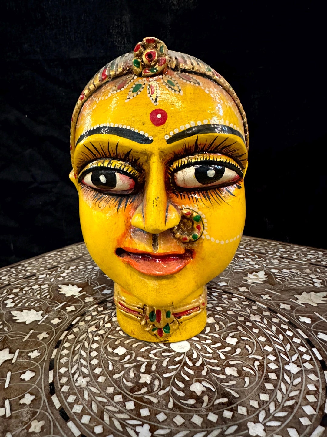 Rajasthani Art, Decorative Lady Face Tabletop, Home Decor, Unique Women ...