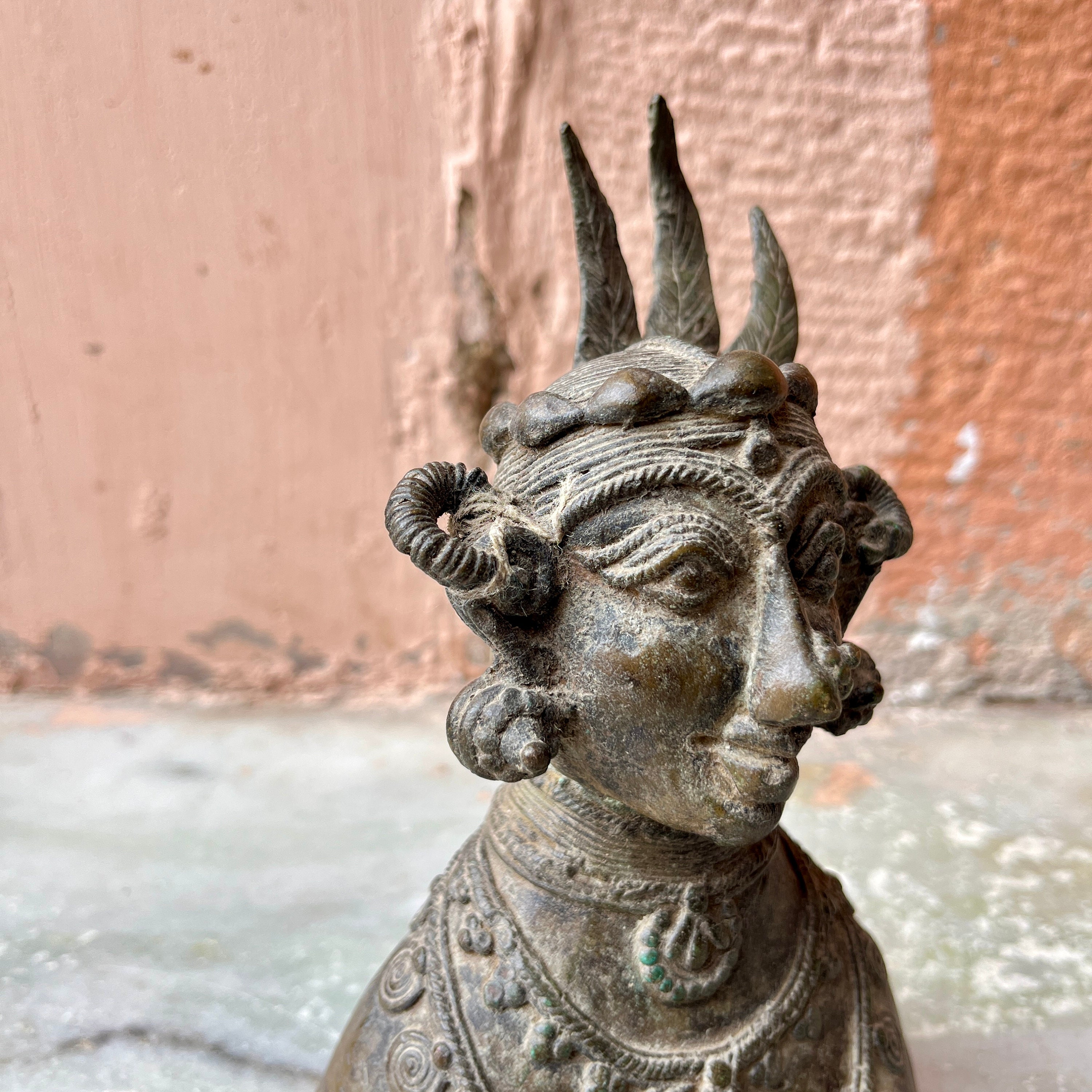 Bronze Old Tribal Lady Figurine, Indian Bronze Art, Hand Carved ...