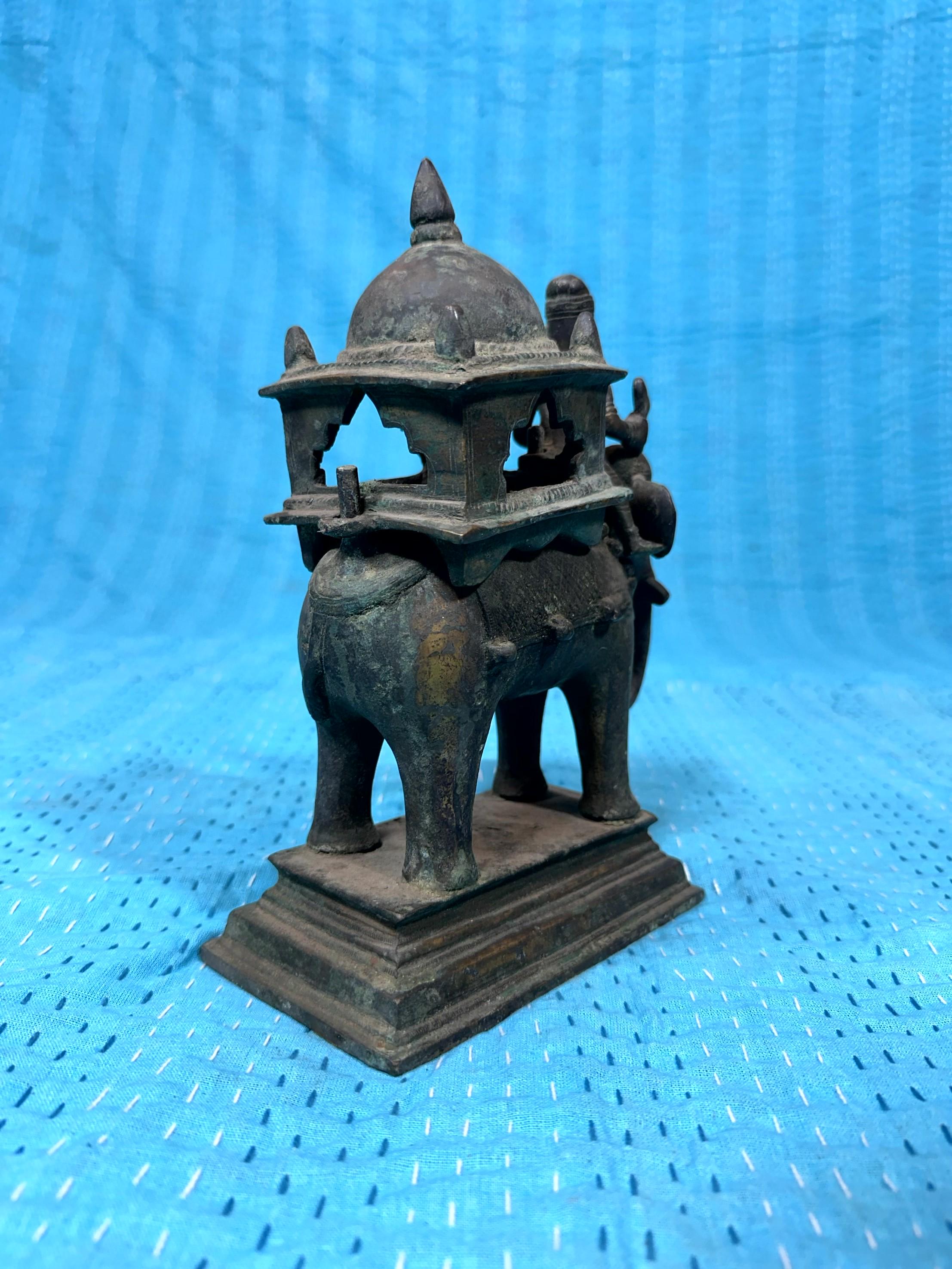 Elephant of King, Bronze Elephant Riding Man Statue, Old Elephant Art ...
