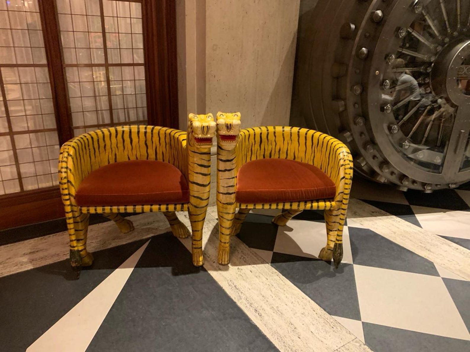 Baby Tiger Ethnic Chair, Wooden Tiger Chair, Accent Furniture, Vintage ...