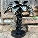 Engraved Metal Palm Tree Statue, Tropical Art, Beach House Decor, Palm ...