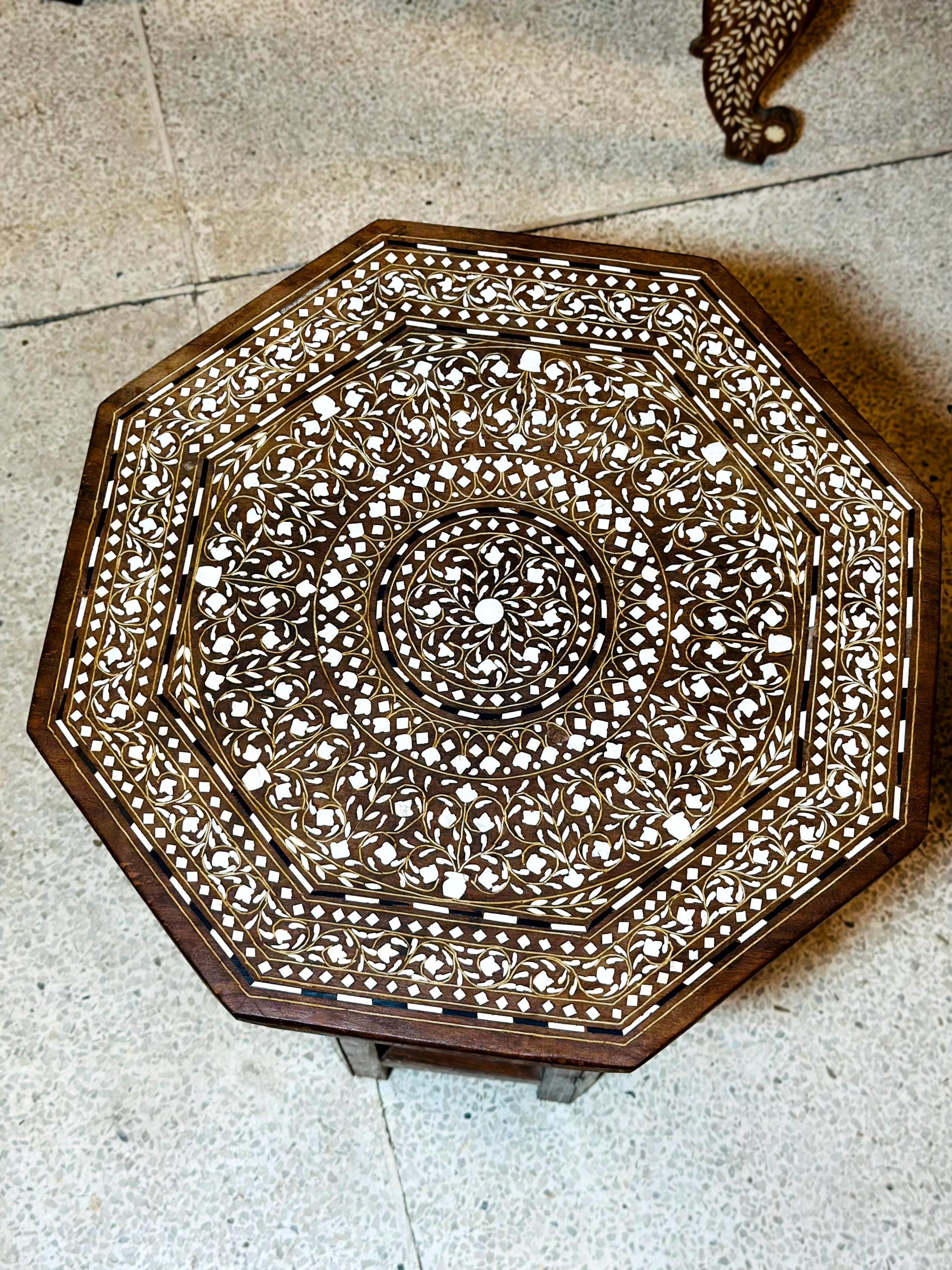 Sheesham Bone Inlaid Stool | Foldable Stool | Banquettes | Camel Bone ...