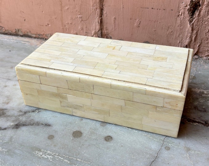Bone Inlaid Box, Wooden Jewlery Box, Exquisite Bone Inlay Box, Storage ...
