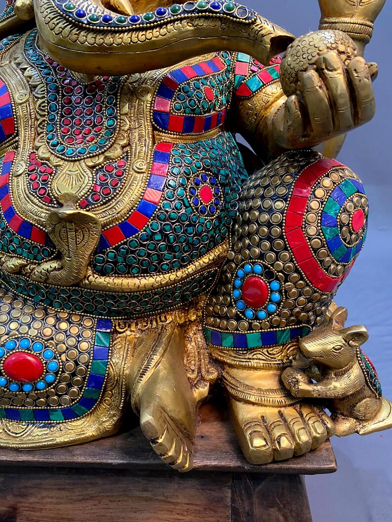 Ganesha Sculpture, Spiritual Idol, Decorative Statue in Temple, Semi ...