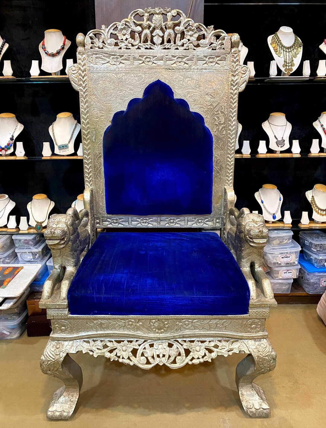 Royal Look Traditional German Silver Chair, Sofa Chair, Luxury Throne ...