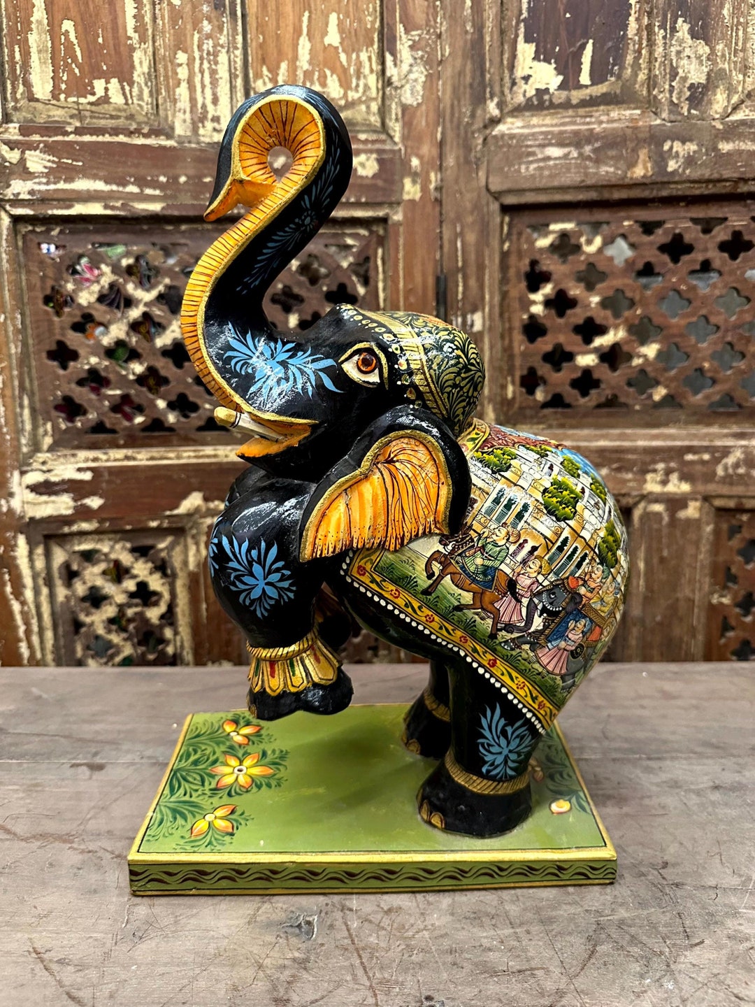 Handcrafted Bone Elephant Statue | Bone Statue | Small Decor for Table ...
