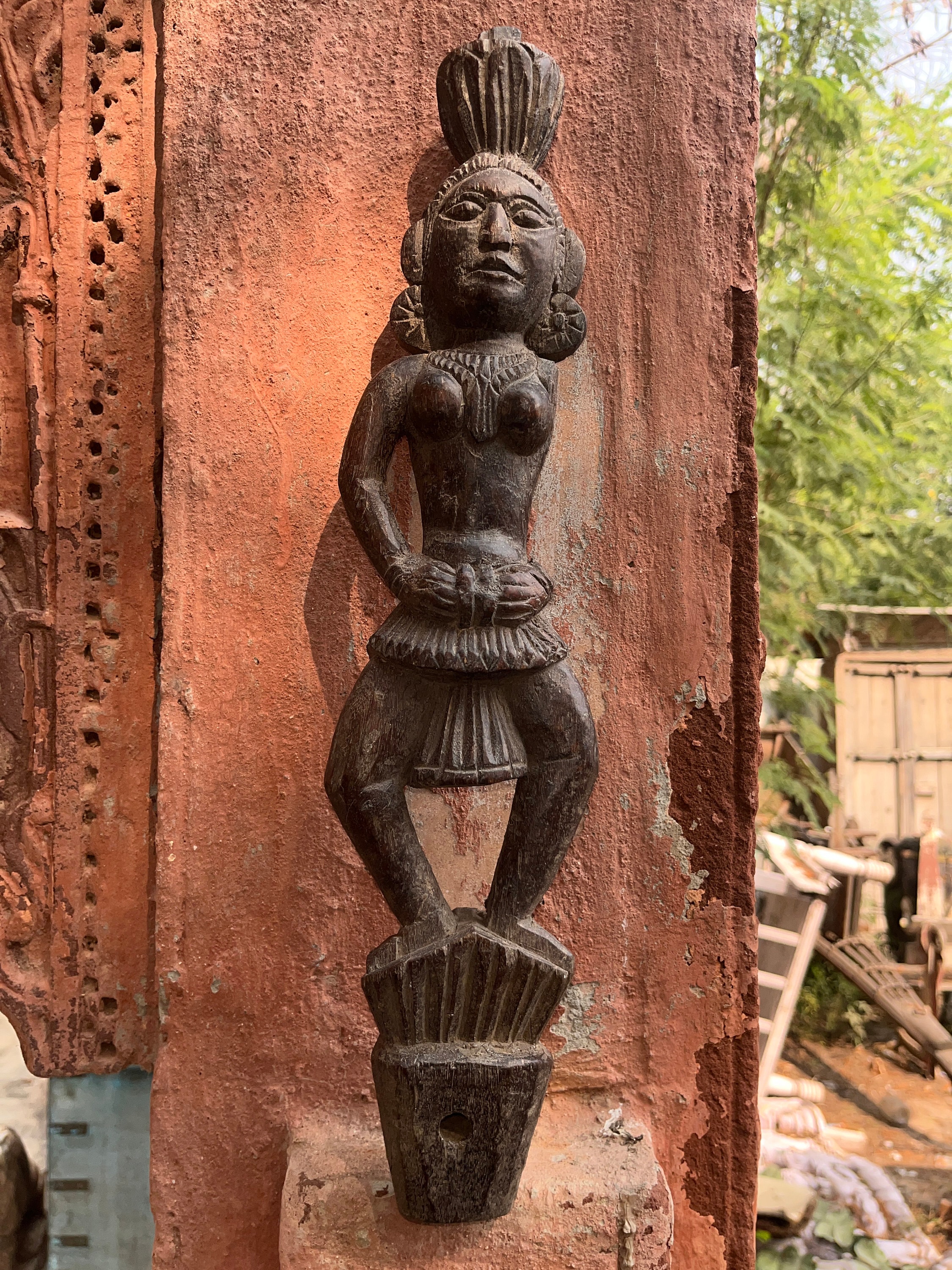 African Tribal Wooden Lady Statue, Black Lady Figurine, Ebony Figure ...