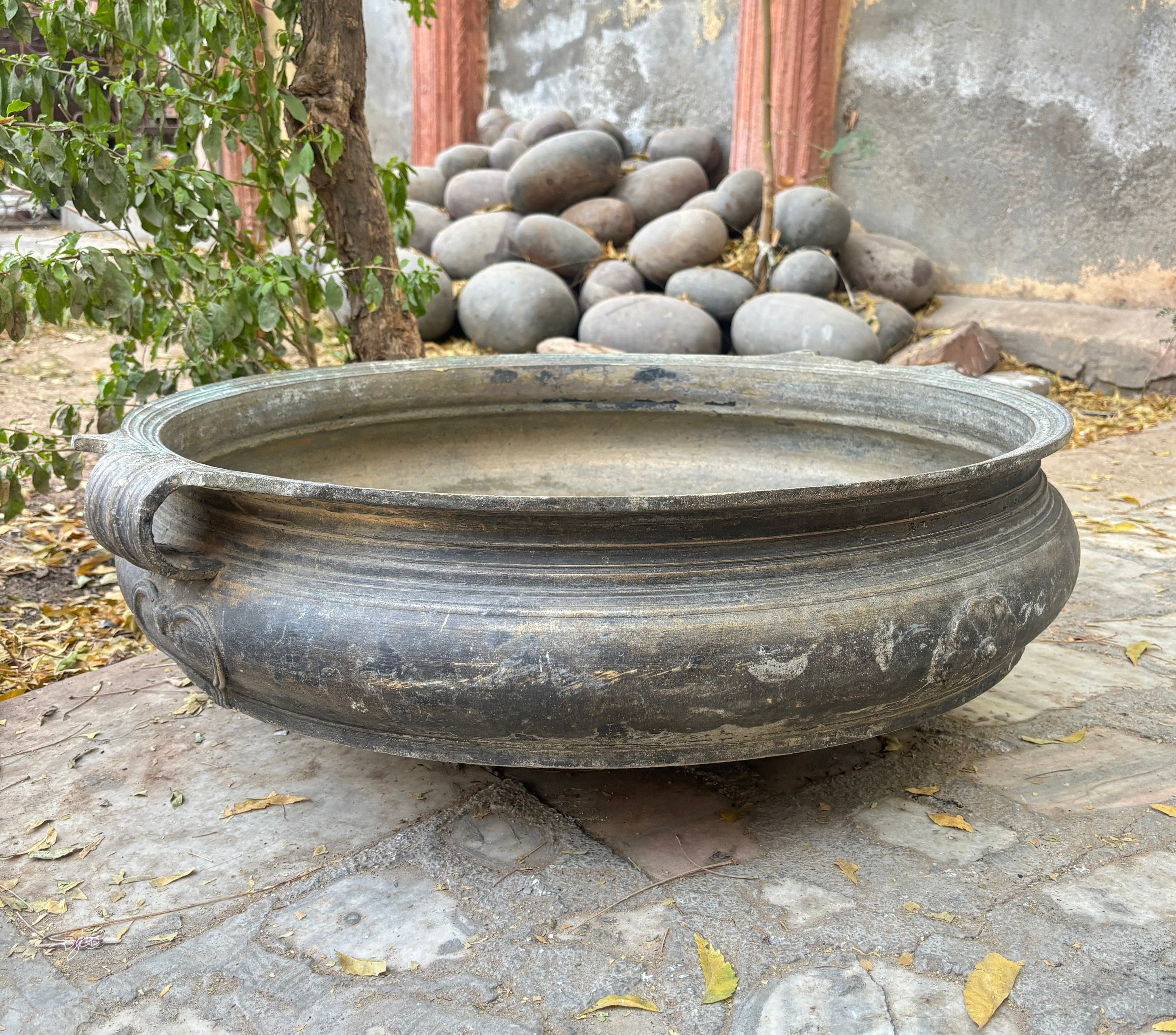 Decorative Floating Flowers Utensil Urli, Indian Bronze Art, Urli Decor ...