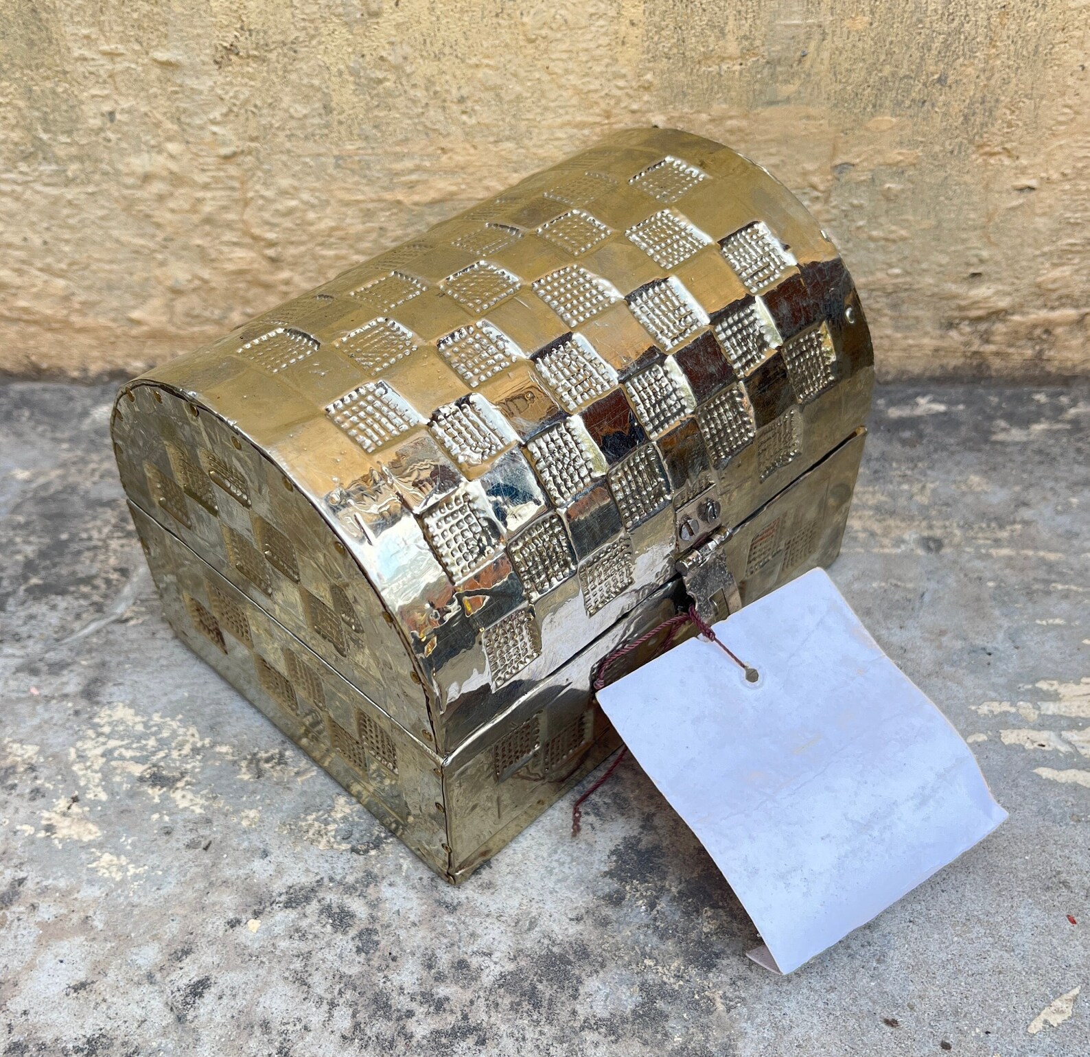 Old Metal Fitted Wooden Silver Box, Trinket Box, Jewlery Box, Silver ...
